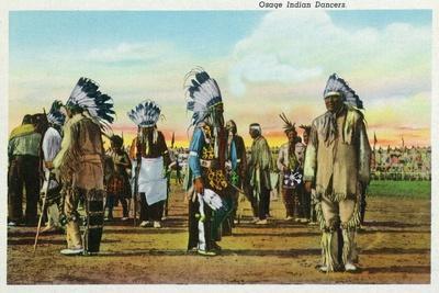 'Osage Indian Dancers in Traditional Dress' Prints - Lantern Press ...
