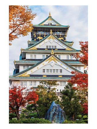 'Osaka Castle in Autumn Japan' Posters | AllPosters.com