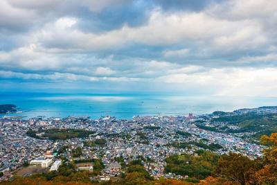 'Otaru, Hokkaido, Japan town cityscape over Ishikari Bay at dusk' Photo ...