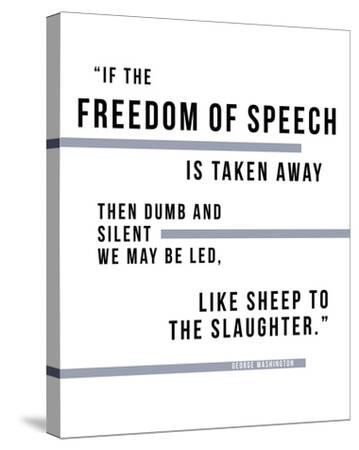 'Free Speech - Washington' Stretched Canvas Print - Otto Gibb ...