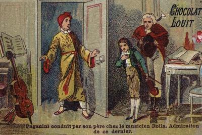 'Paganini Taken by His Father to Meet the Musician Alessandro Rolla ...