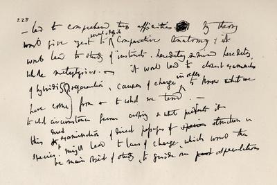 'Page from a Darwin Notebook of 1837, from 'The Life and Letters of ...