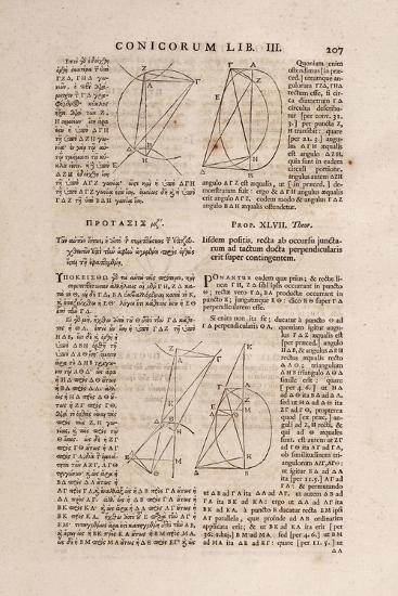 'Page from the Conics by Apollonius of Perga (262-190 BC), Book Vii ... 'Page from the Conics by Apollonius of Perga (262-190 BC), Book Vii ...