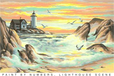 'Paint by Numbers, Lighthouse Scene' Prints | AllPosters.com