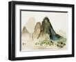'Watercolor Landscape of Village Riverside' Prints - Painterstock ...