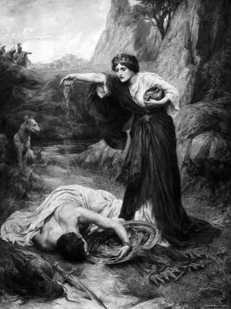 'Painting by V. J. Robertson Depicting a Scene from Sophocles' Ancient ...