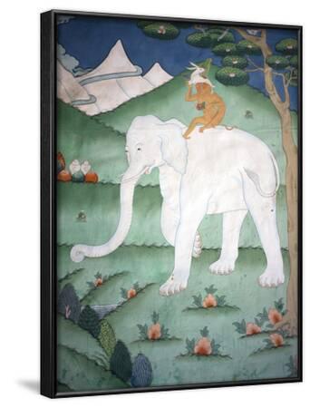 'Painting of the Four Harmonious Friends in Buddhism, Elephant, Monkey ...