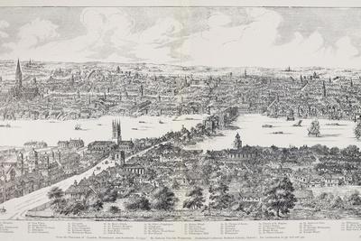'Panorama of London, Westminster and Southwark, Illustration from 'Maps ...