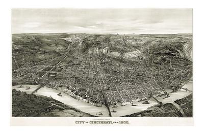 'Panoramic View of the City of Cincinnati, Ohio, 1900' Giclee Print ...