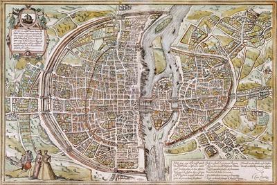 'Paris Map, 1581' Giclee Print - Georg Braun | AllPosters.com