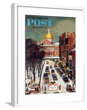 '"Park Street, Boston," Saturday Evening Post Cover, January 7, 1961 ...