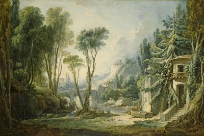 Pastoral River Landscape, 1741 Giclee Print | AllPosters.com