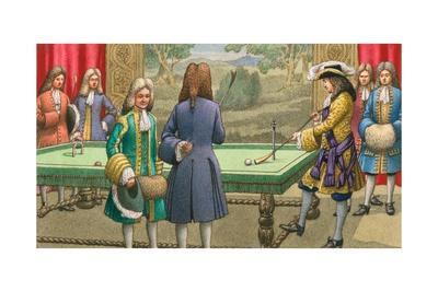 'Billiards, as Played by Louis Xiv at Versailles' Giclee Print - Pat ...