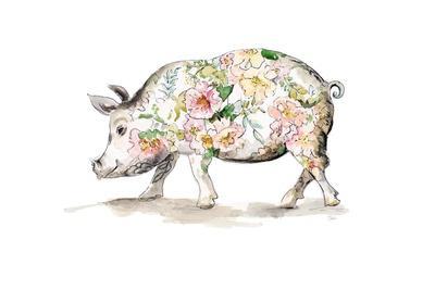 'Happy Little Pig' Posters - Patricia Pinto | AllPosters.com