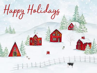 Small Town Happy Holidays - Patricia Pinto | AllPosters.com