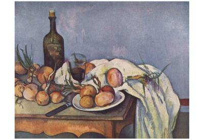 'Paul Cezanne (Still Life with Onions and Bottle) Art Poster Print ...