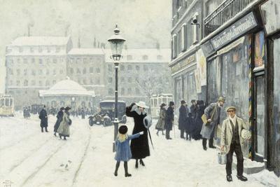 'The Osterbrogade in Winter, 1918' Giclee Print - Paul Gustav Fischer ...