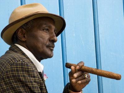 'Havana, Cuban Man, Plaza De La Catedral, Havana, Cuba' Photographic ...