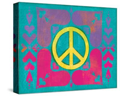 'Peace Sign Quilt IV' Stretched Canvas Print - Alan Hopfensperger ...