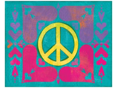 'Peace Sign Quilt IV' Art - Alan Hopfensperger | AllPosters.com