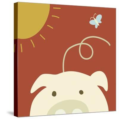 'Peek-a-Boo IV - Pig' Stretched Canvas Print - Yuko Lau | AllPosters.com