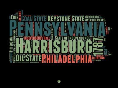 'Pennsylvania Word Cloud 1' Art - NaxArt | AllPosters.com