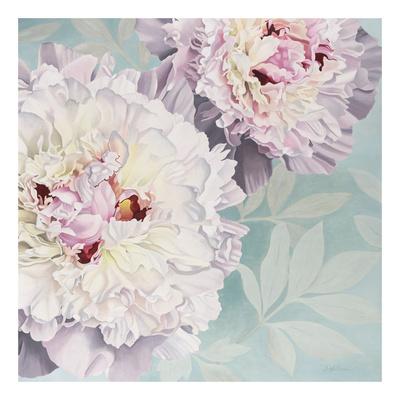 'Peony on Blue' Poster - Elizabeth Hellman | AllPosters.com