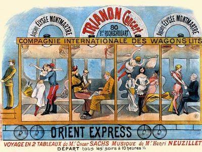 'Performance Of The Orient Express; Advertisement For Trains With ...