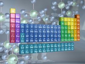 'Periodic table of the elements and molecules' Photographic Print ...