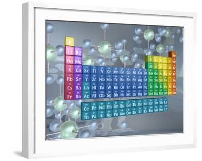 'Periodic table of the elements and molecules' Photographic Print ...