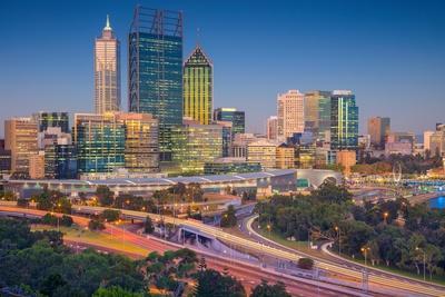 Perth. Cityscape image of Perth skyline, Australia during sunset Photo ...