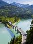 'Road Bridge over Lake, Sylvenstein Lake and Bridge Bavarian Alps ...