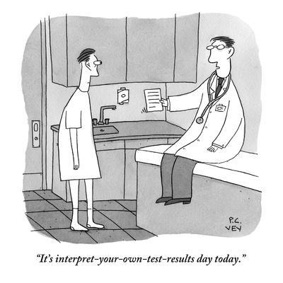 Cartoon Physician Test Results
