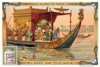 'Pharaoh on Nile Barge' Prints | AllPosters.com