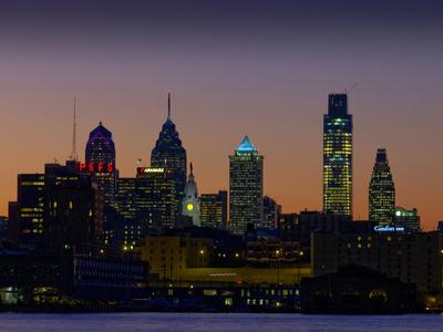 'Philadelphia Skyline at Dusk' Photographic Print - James Shive ...
