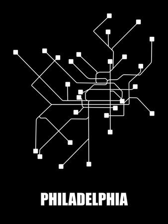 'Philadelphia Subway Map III' Posters - , NaxArt | AllPosters.com