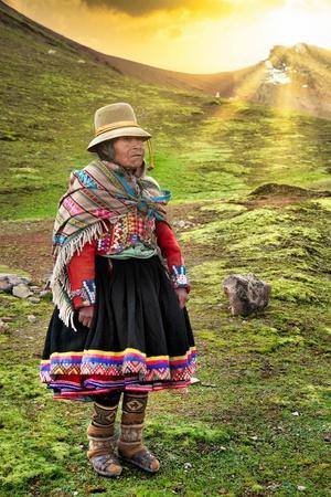 'Colors of Peru - Quechua old Woman' Photographic Print - Philippe ...