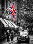 'London Taxi and English Flag - London - UK - England - United Kingdom ...