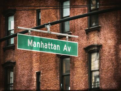 'Manhattan Avenue Sign' Photographic Print - Philippe Hugonnard ...