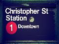 'Subway Station Sign, Christopher Street Station, Downtown, Manhattan ...