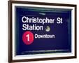 'Subway Station Sign, Christopher Street Station, Downtown, Manhattan ...