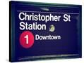 'Subway Station Sign, Christopher Street Station, Downtown, Manhattan ...