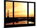 'Window View - Color Sunset in Paris with the Eiffel Tower and the ...