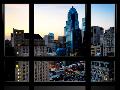 'Window View, Special Series, Skyscrapers View at Nightfall ...
