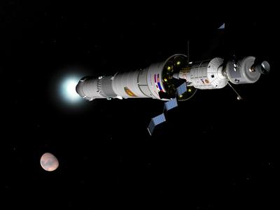 'Phobos Mission Rocket Brakes for Mars Orbit' Photographic Print ...