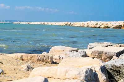 Rocky Coastline. Sea Wave Background Breaking Sea Water Rocky Shore ...