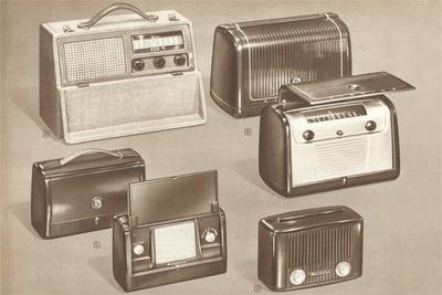 Photo of Early Portable Radios | AllPosters.com