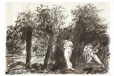 'Picasso sketches 143, 1988 (drawing)' Giclee Print - Ralph Steadman ...