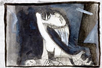 'Picasso sketches 17, 1988 (drawing)' Giclee Print - Ralph Steadman ...