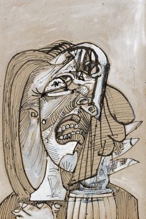 'Picasso sketches 190, 1988 (drawing)' Giclee Print - Ralph Steadman ...